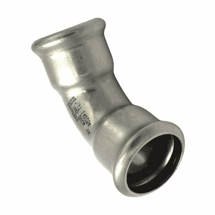 Отвод сталь нерж AISI 316L 45гр Дн 18 Ру16 пресс Inoxpres RM 181018450C