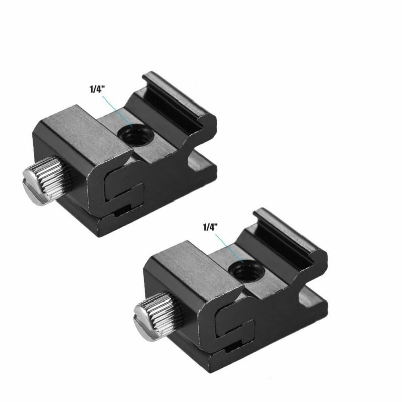 Адаптер на холодный башмак для вспышки с отв. 1/4" и боковым винтом - 2шт
