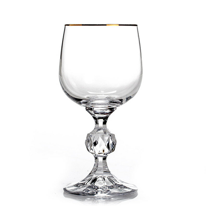 Набор бокалов для вина "Клаудия / Sterna" Bohemia 190 мл. / 6 шт. золотая отводка