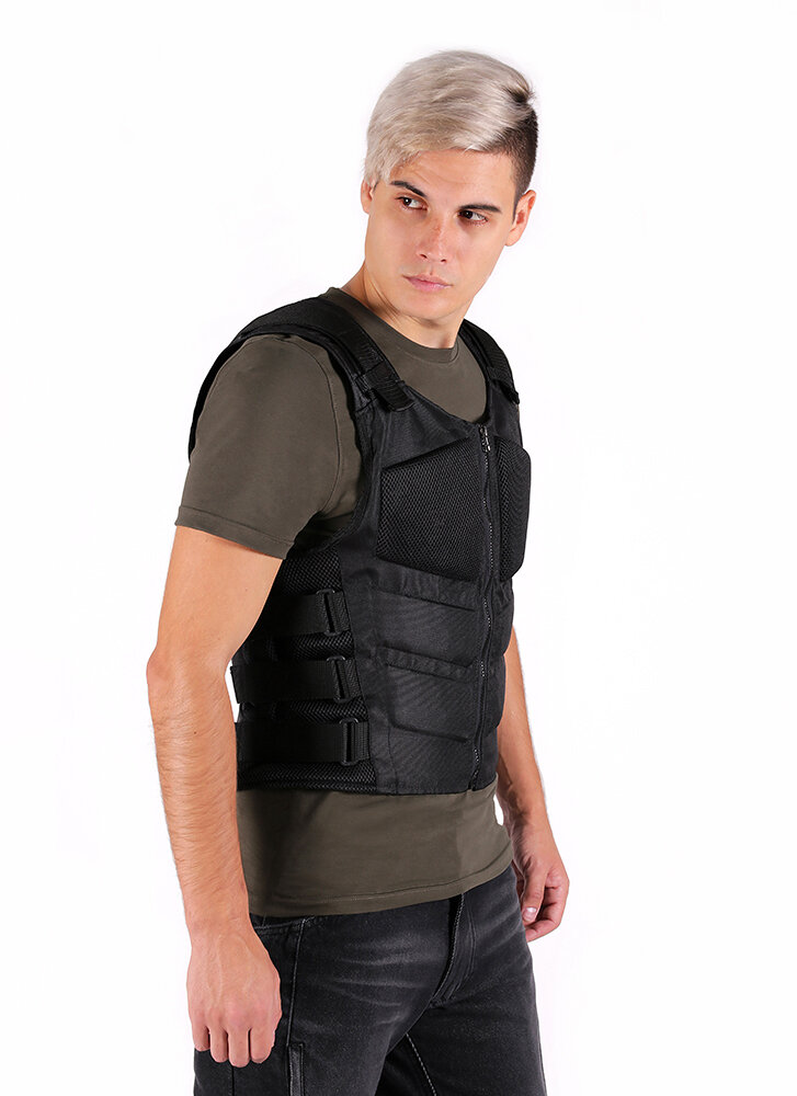 Мотожилет INFLAME CITY STREET, цвет черный, размер 3XL-4XL