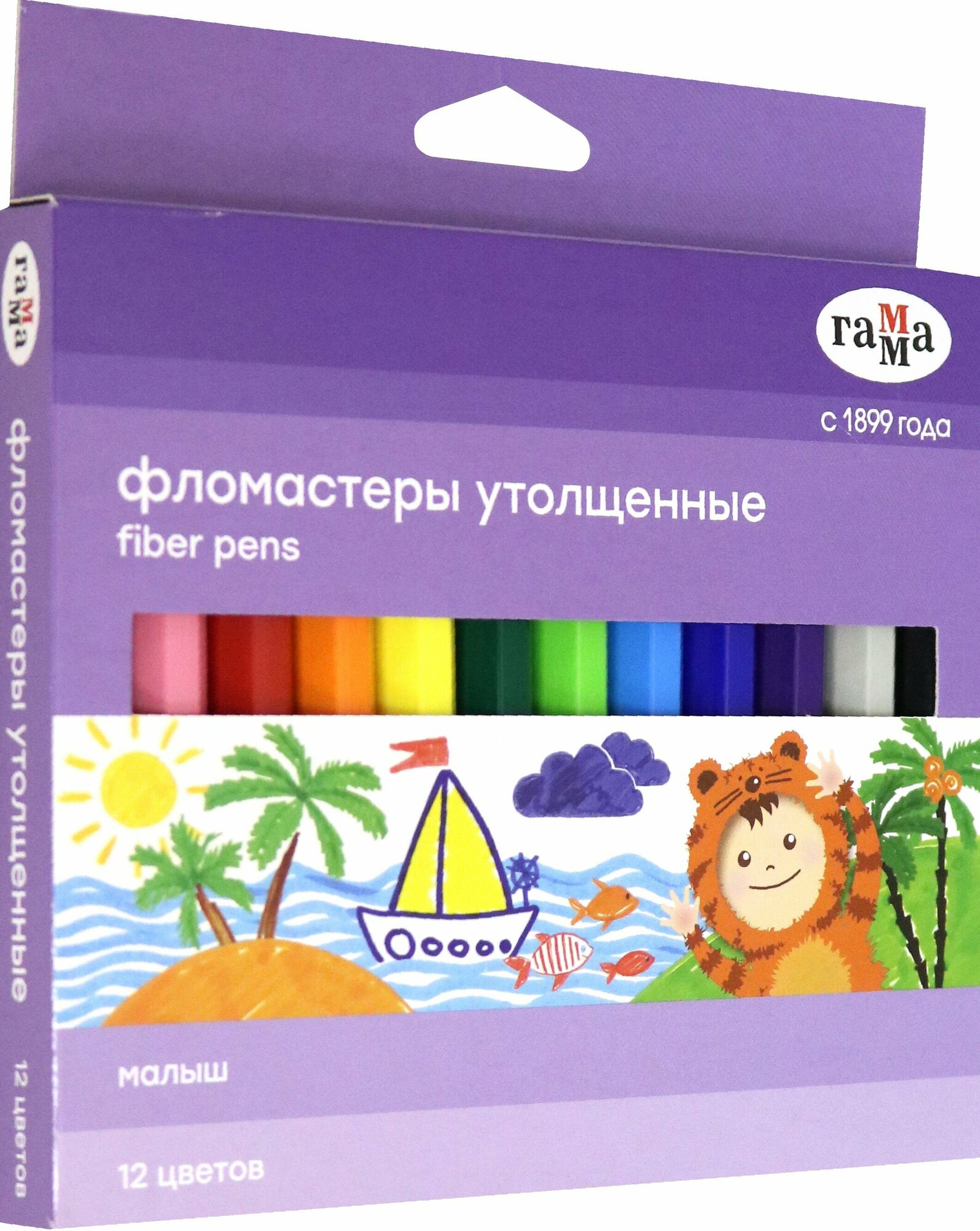 Фломастеры 12 цветов "Малыш" утолщенные (180319_01)