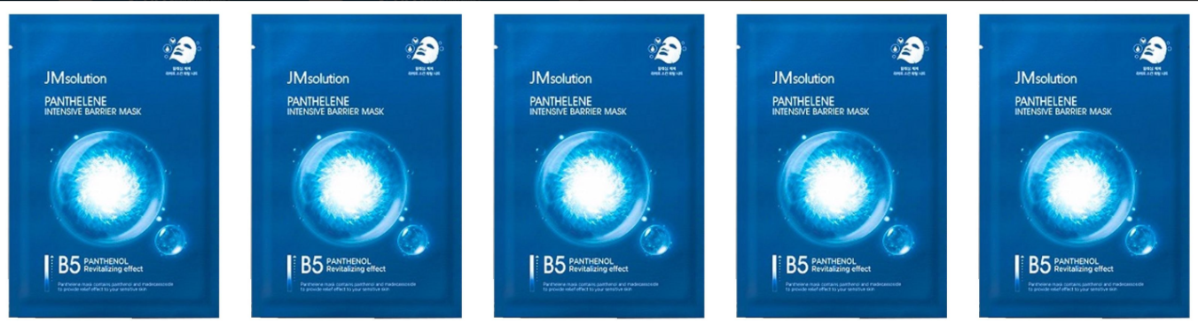 Увлажняющая маска JmSolution с пантенолом и CICA-комплексом, Panthelene Intensive Barrier Mask, 30 мл, 5 шт