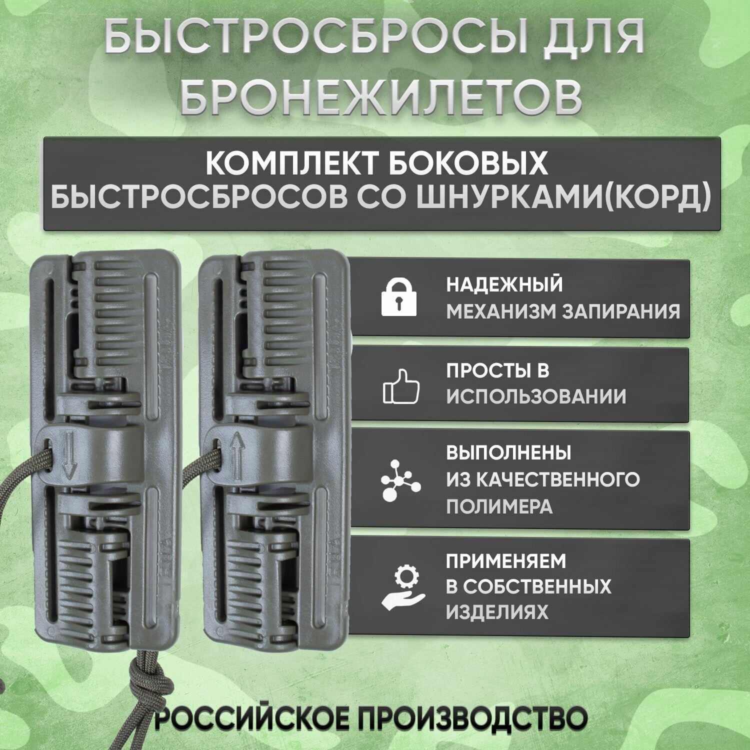 Быстросброс для бронежилета, сброс тактический пряжка - 2шт