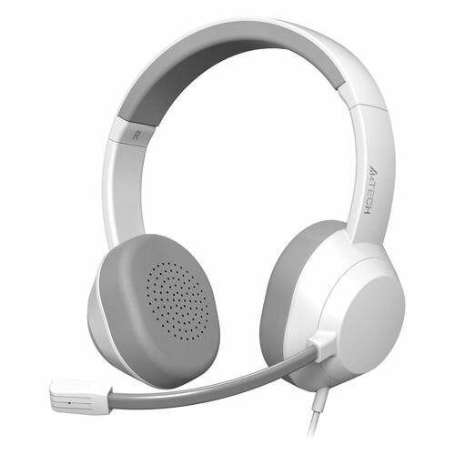 Гарнитура A4TECH Fstyler FH150U, для компьютера, накладные, проводные, белый / серый [fh150u white]
