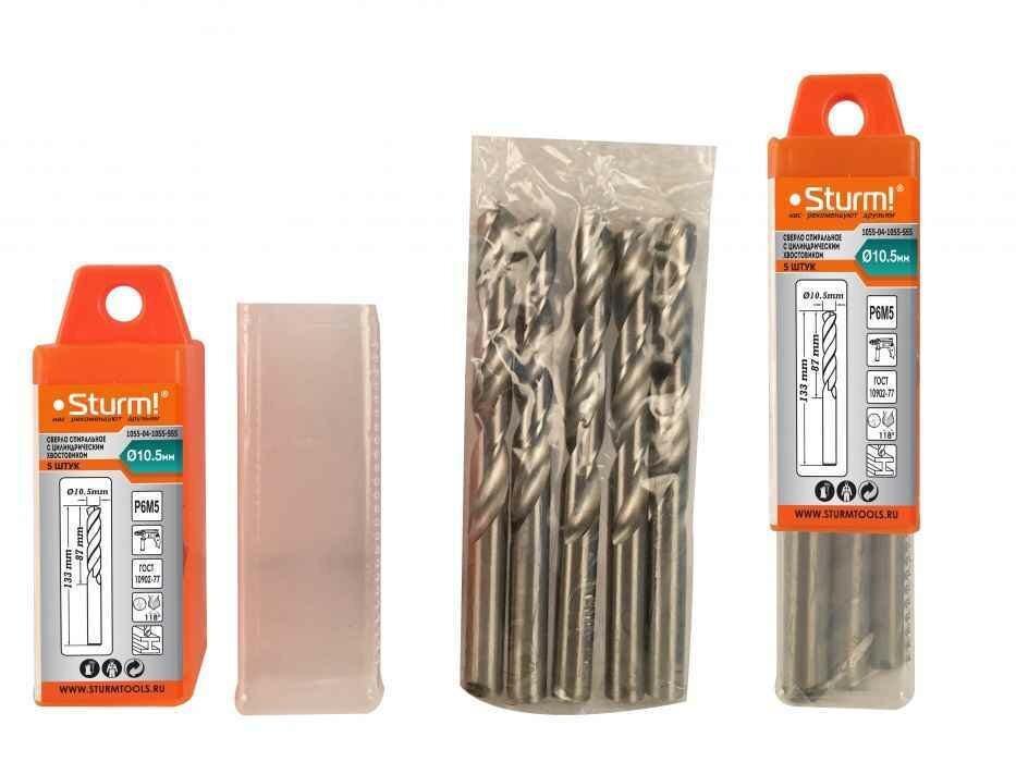 Cверло по металлу, 10,2х133 мм, сталь HSS Sturm! 1055-04-10S2-SS5