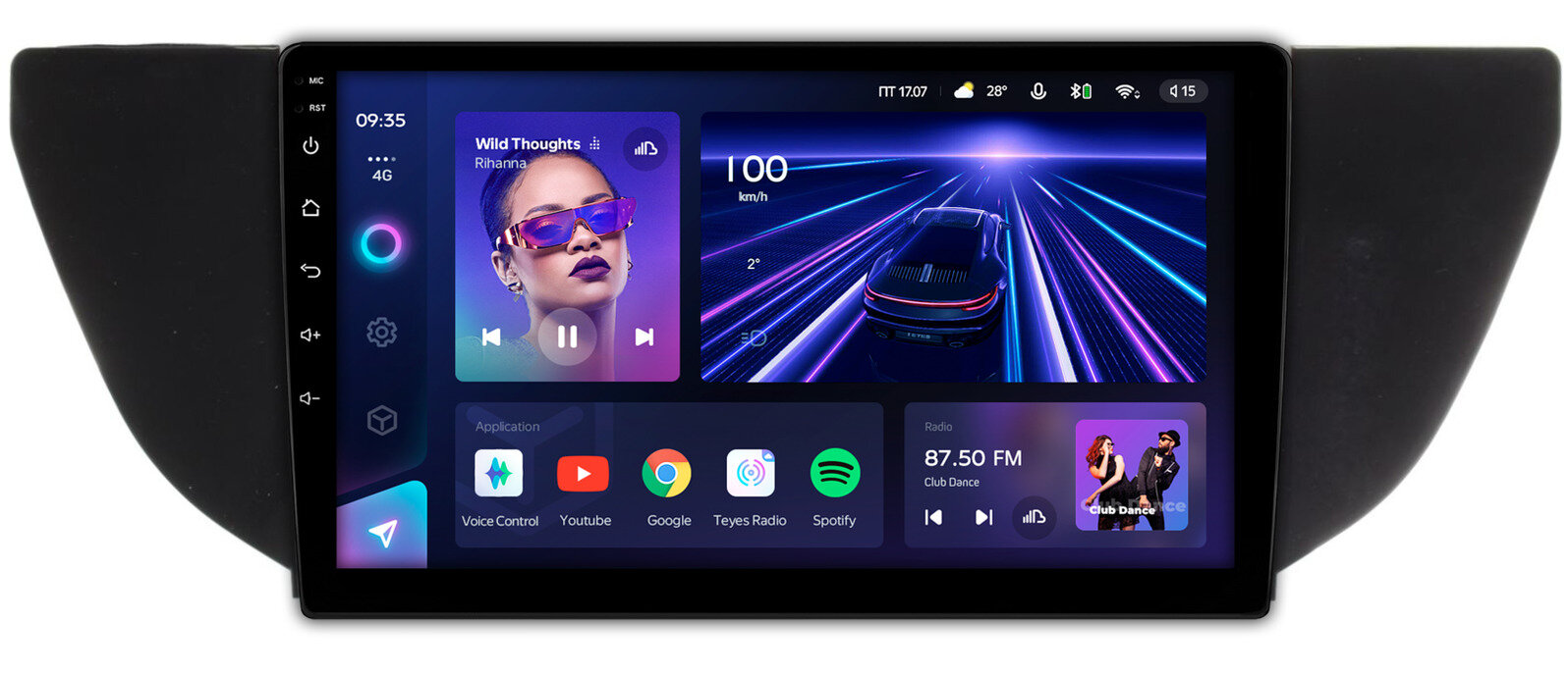 Штатная магнитола Geely GS 2016-2023 (глянец) Teyes CC3 4/32 9" RM-9-009 Android 10 (4G-SIM, DSP, QLed)