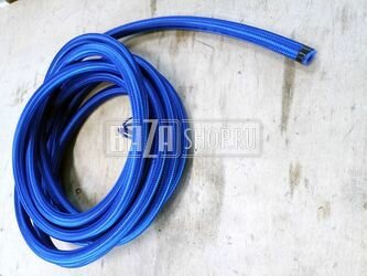 Шланг d 12, МБС, 1 метр погонный, силикон c PES оплеткой 12x3 - 1,6 МПА, синий