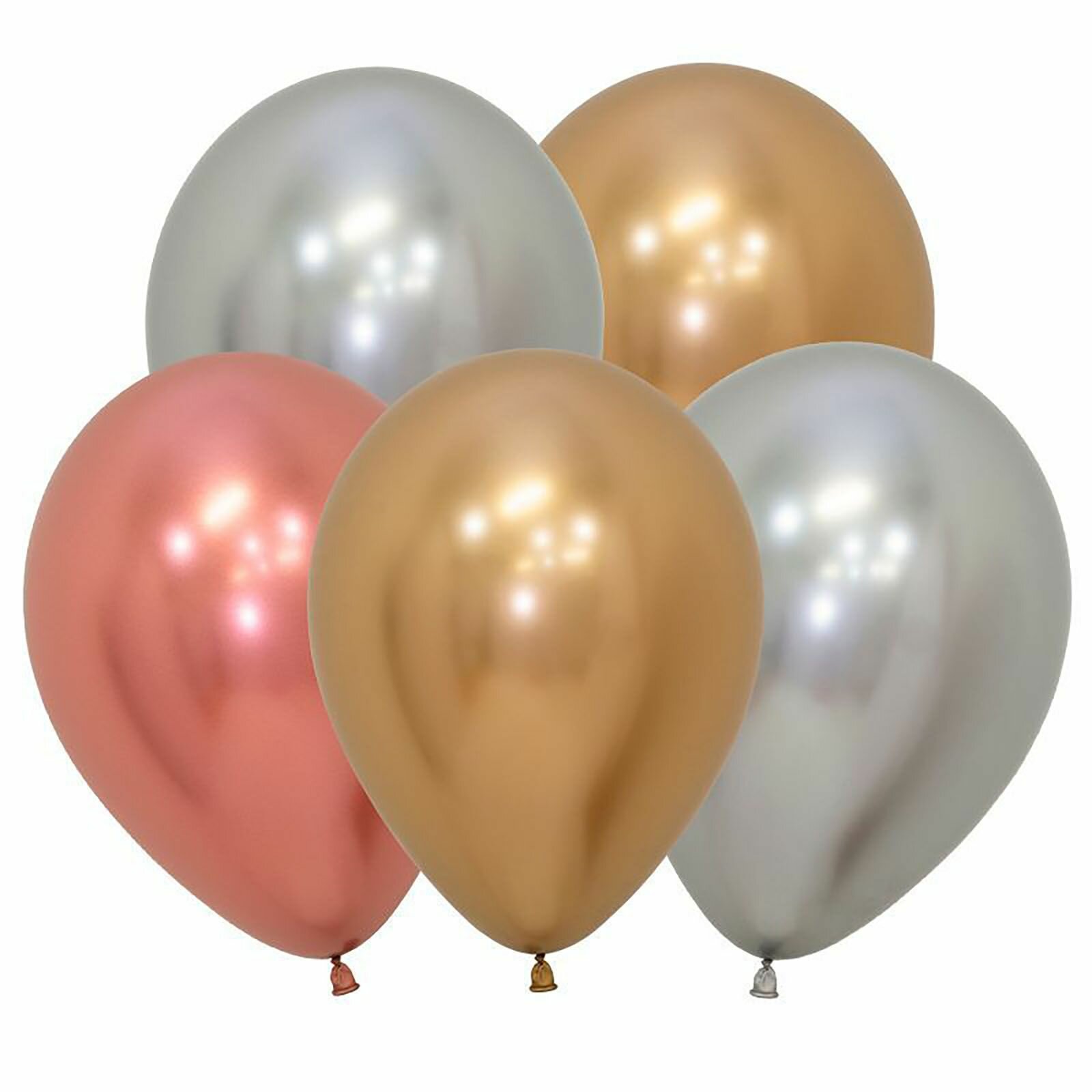 Рефлекс Ассорти Де люкс (Зеркальные шары) / Reflex Assorted Deluxe, латексный шар (12"/30 см ) 50 шт. / SEMPERTEX, Колумбия