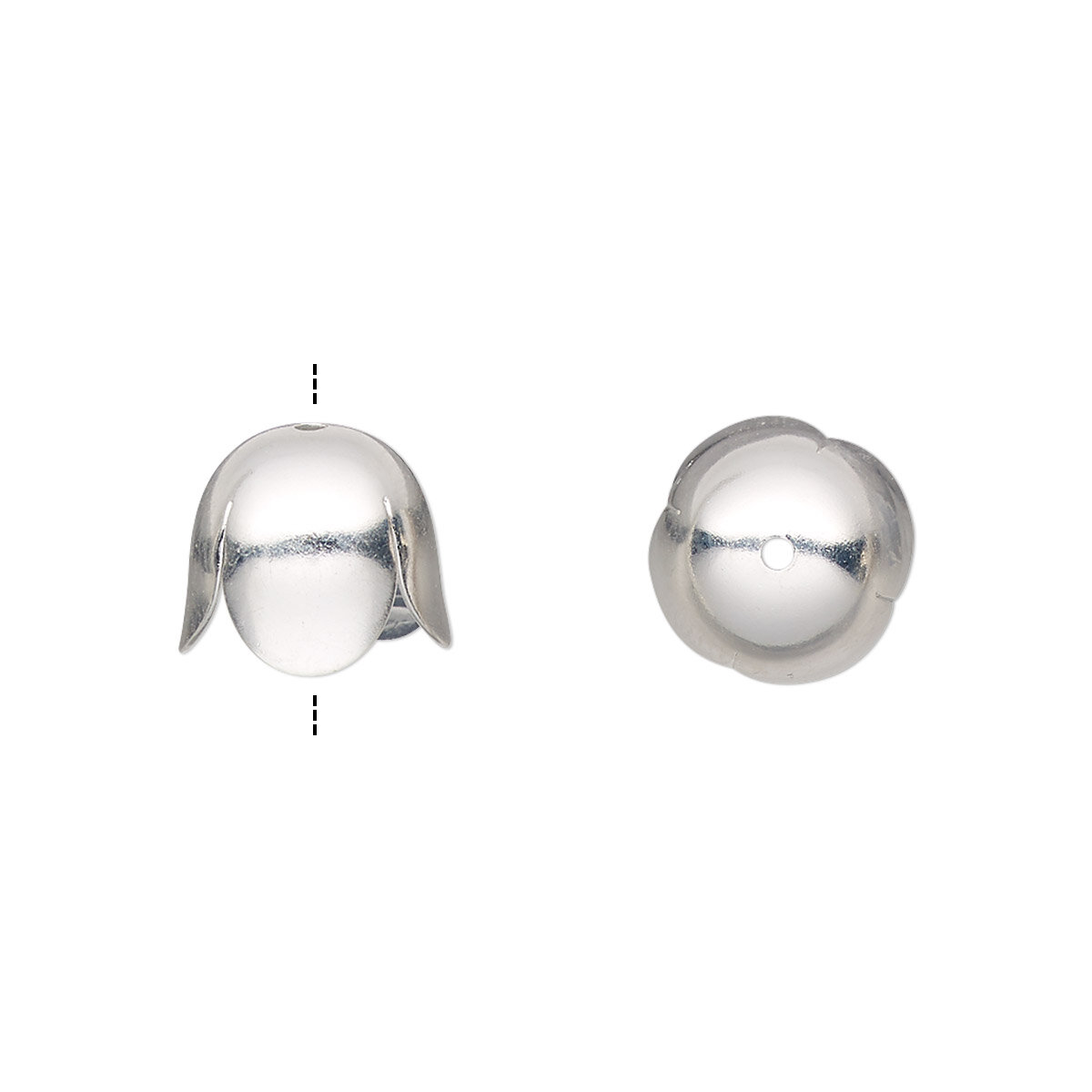 Цилиндр, 11х10мм (внутренний размер 9мм), гладкий, базовый материал - латунь, посеребренный, 5 шт.