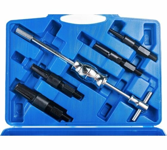 Цанговый съемник Vertul VR50140, для внутренних подшипников, 5 предметов, синий, 3,88кг
