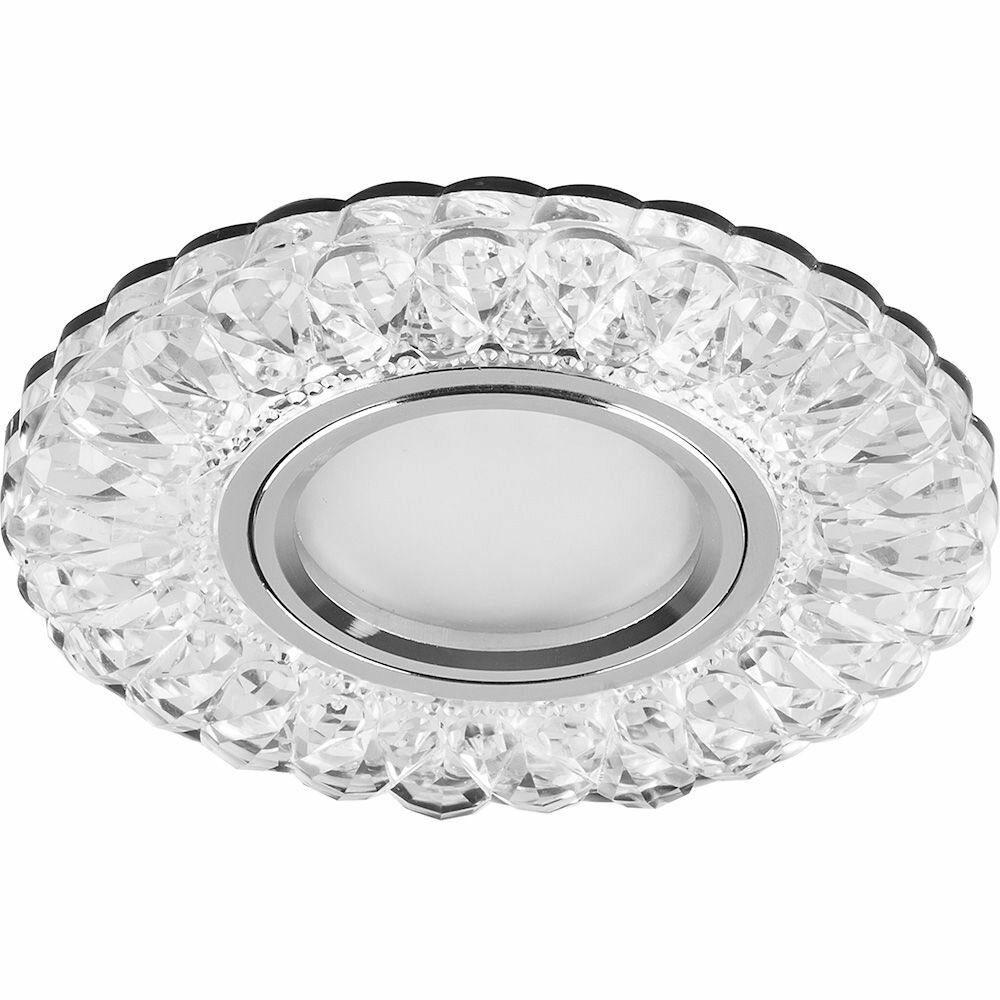 Набор 10 штук Светильник встраиваемый с белой LED подсветкой Feron CD938 потолочный MR16 G5.3 прозрачный 29471