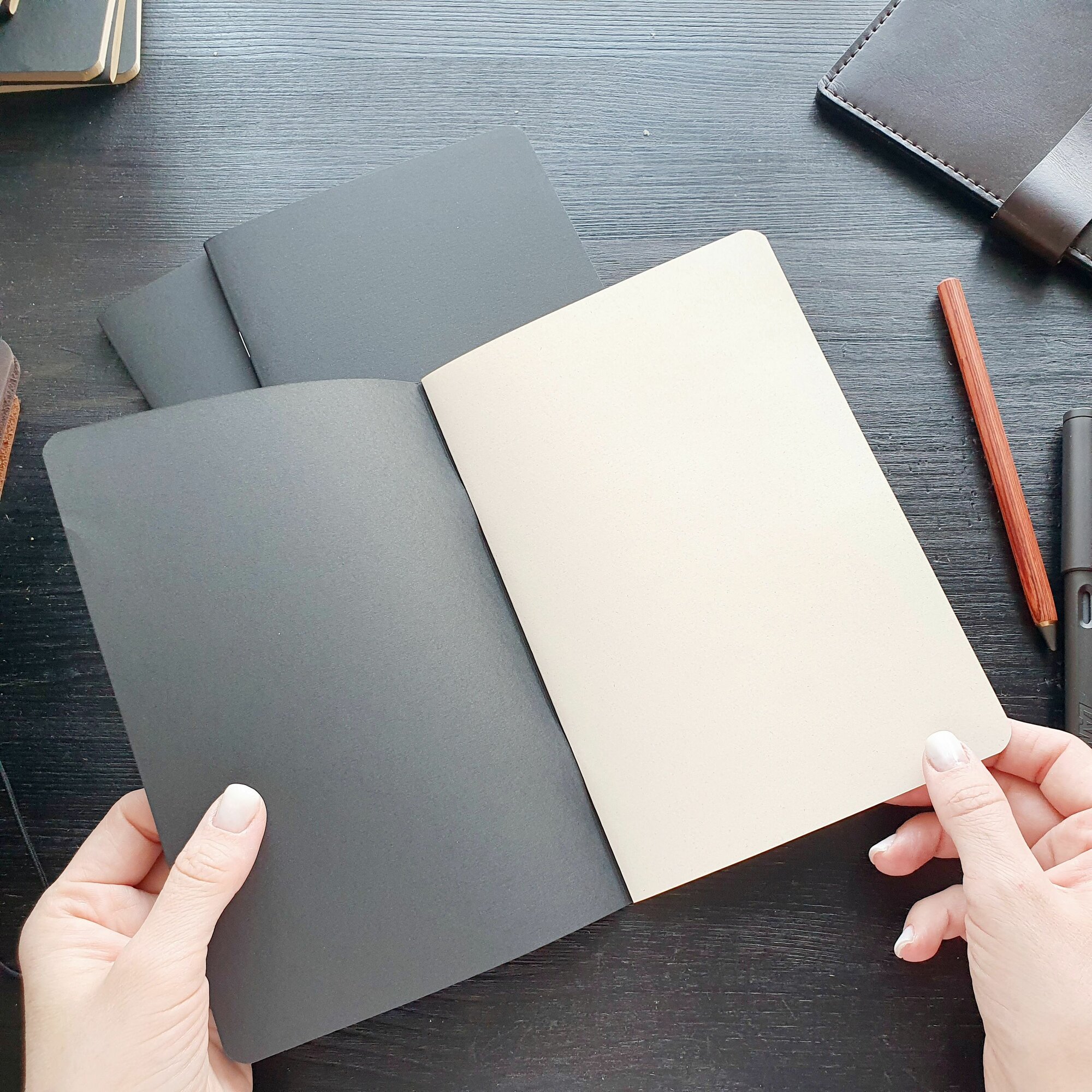 Блокноты формата А5 (13,5х20см) эко без разметки / сменные блоки / запасные тетради 3 штуки по 30 листов