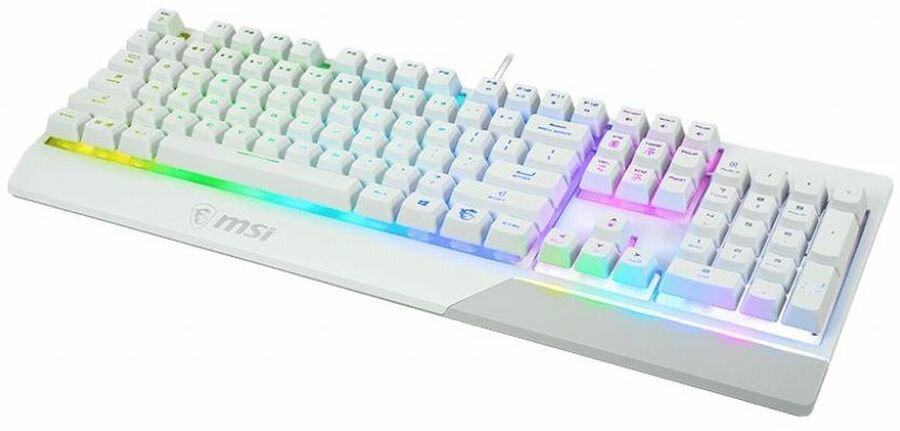 Клавиатура для компьютера MSI Vigor GK30 белый USB for gamer LED