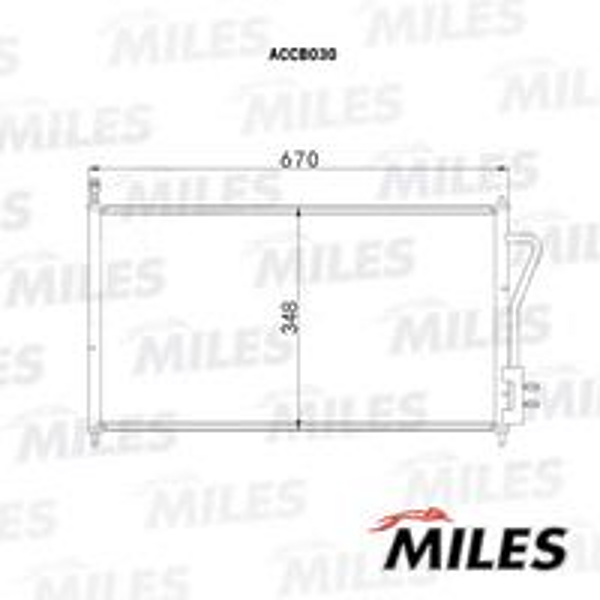 MILES accb030 (ACCB030) конденсер Ford (Форд) Focus (Фокус) (98-05) 1.4 / 1.6 / 1.8 / 2.0