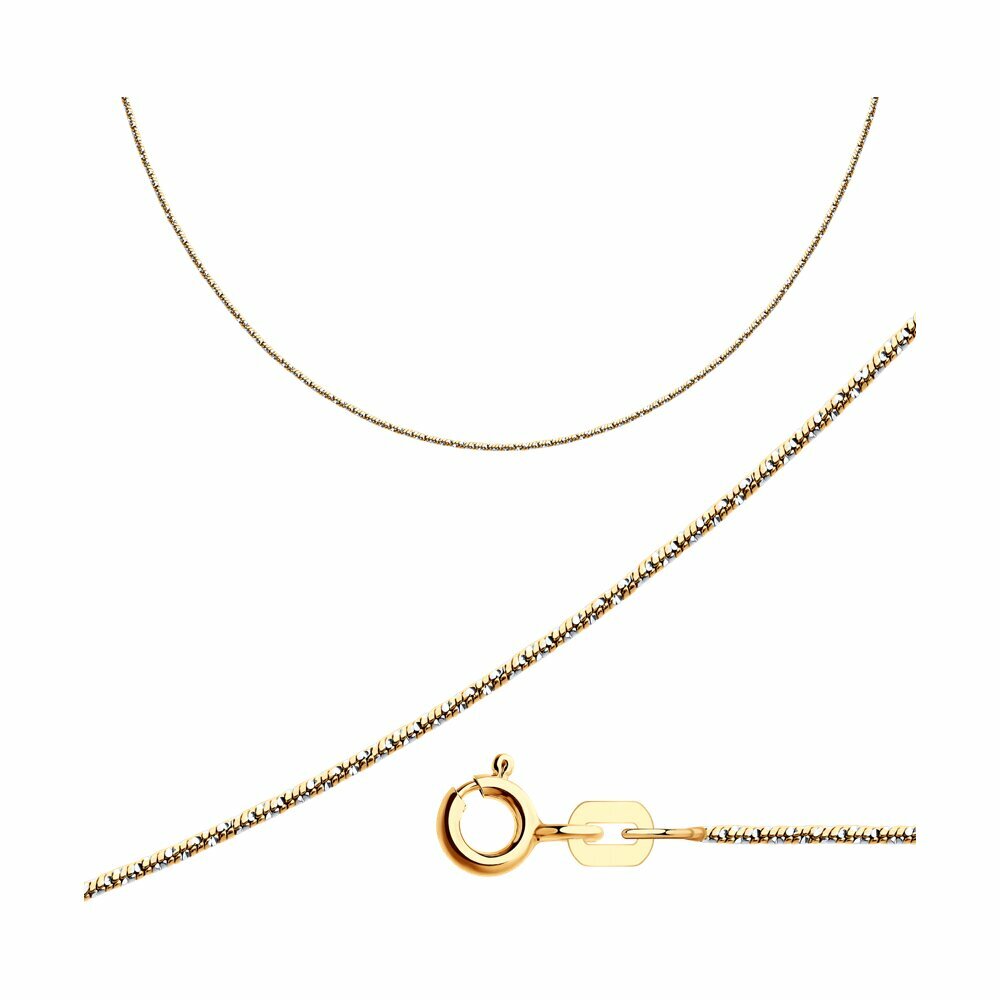 Цепь серебро, 925 проба, золочение