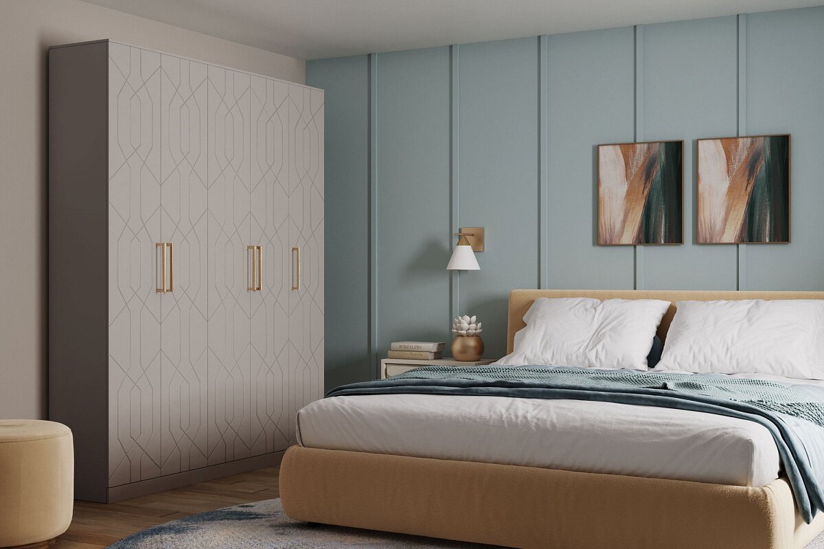 Шкаф распашной МебельЛэнд24 Дольче - 5 МДФ Кашемир 175x45x260 бежевый для одежды пятидверный