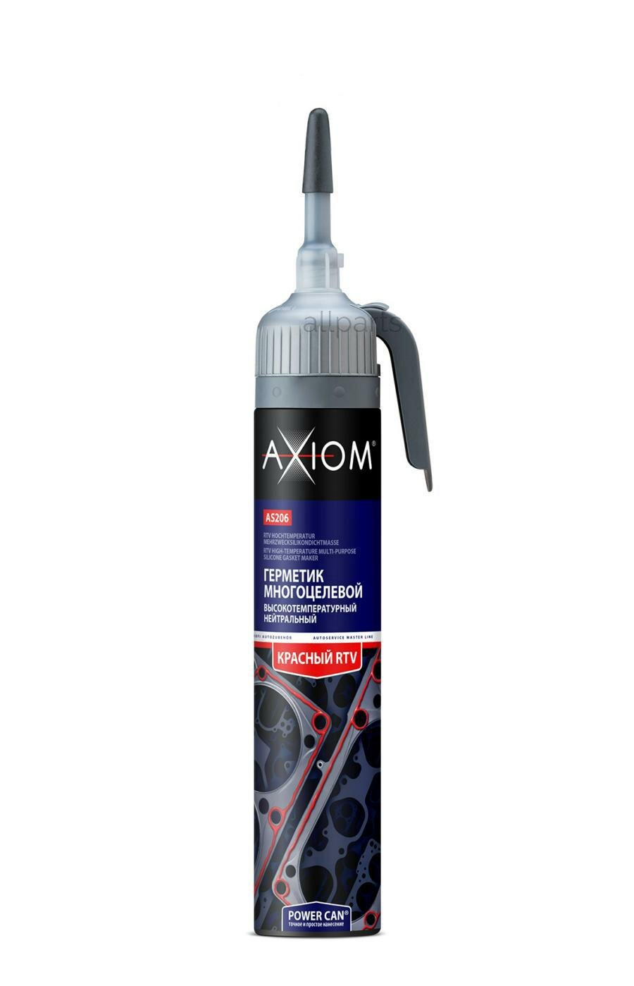 AXIOM AS206 Axiom AS206 Герметик многоцелевой высокотемпературный красный нейтральный с автоподачей 200мл