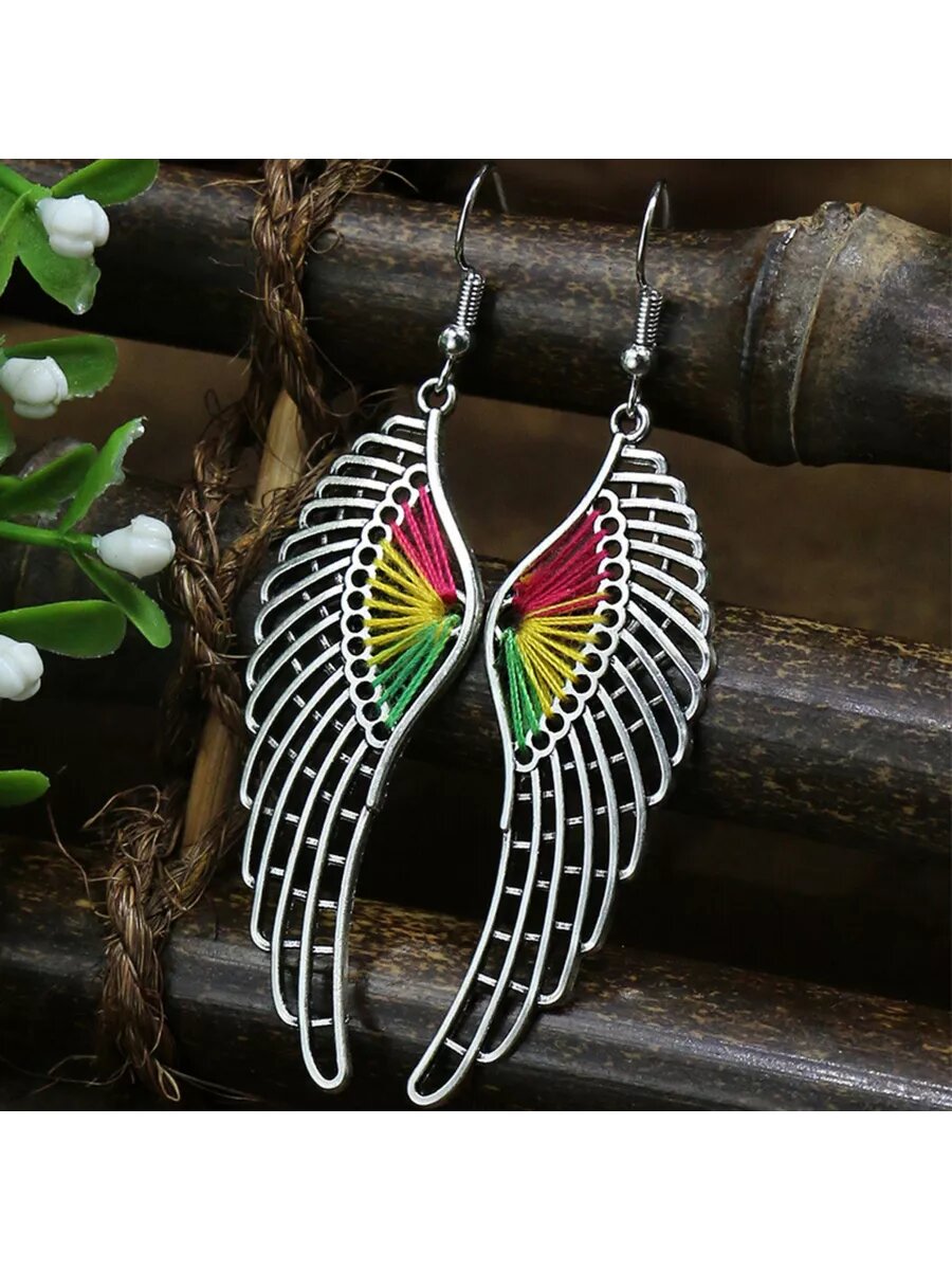 Серьги с подвесками, фианит, бирюза синтетическая