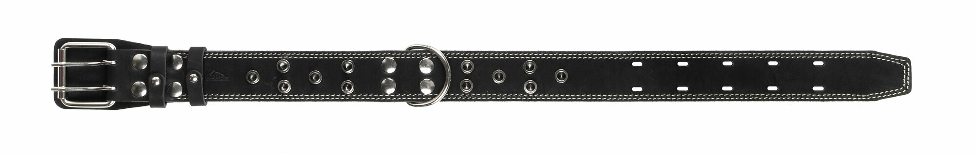 Ошейник для крупных собак Аркон с шипами, обхват 50-66 см, ширина 4,5 см, черный цвет