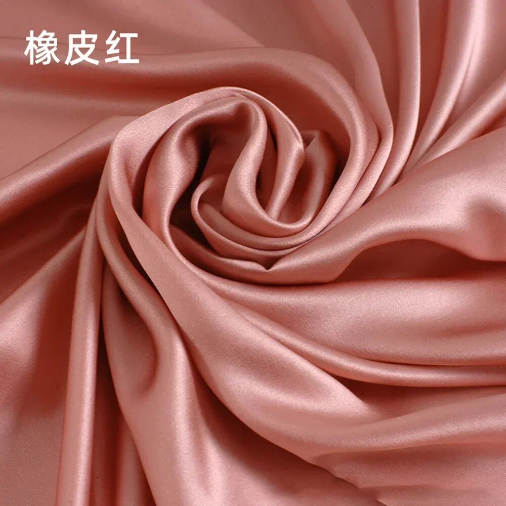 Ткань шелк тутовый розовый 19 Momme, 114 см