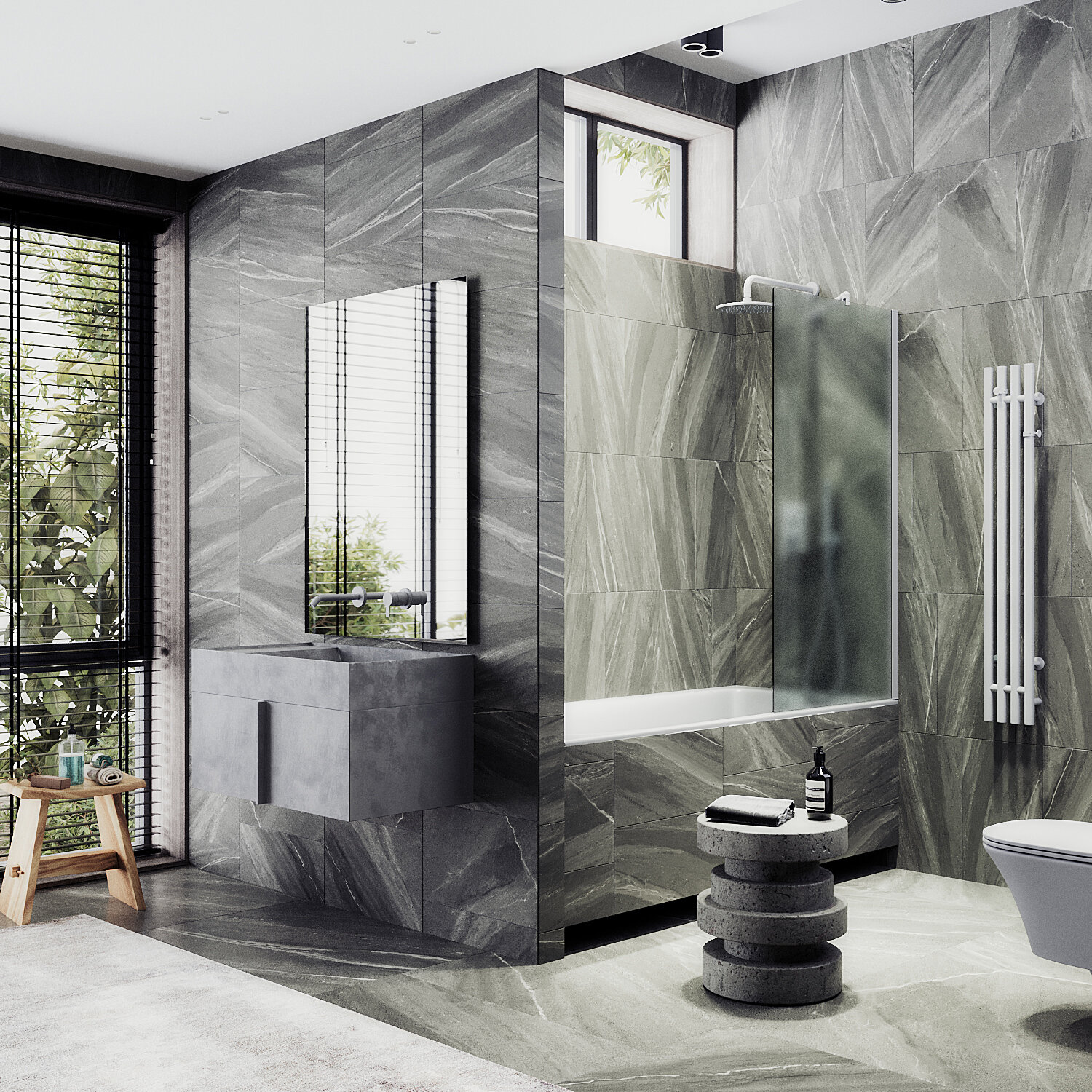 Шторка для ванны MaybahGlass 60х140 MGV-92-1ш стекло сатин, профиль белый