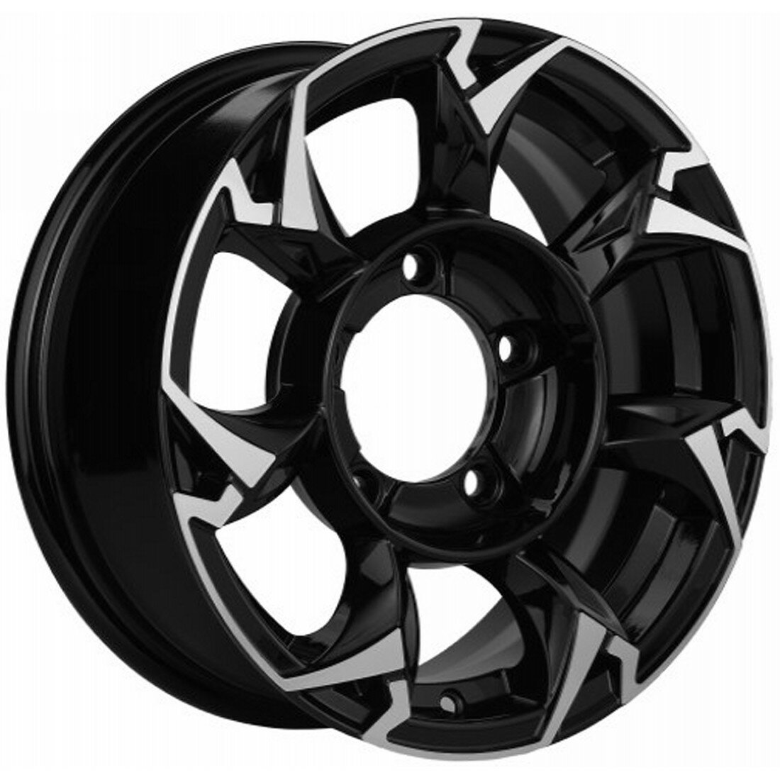 Колесный диск Khomen Wheels KHW1505 5,5x15 5x139,7 ET5 98,5 Black-FP литой для автомобиля