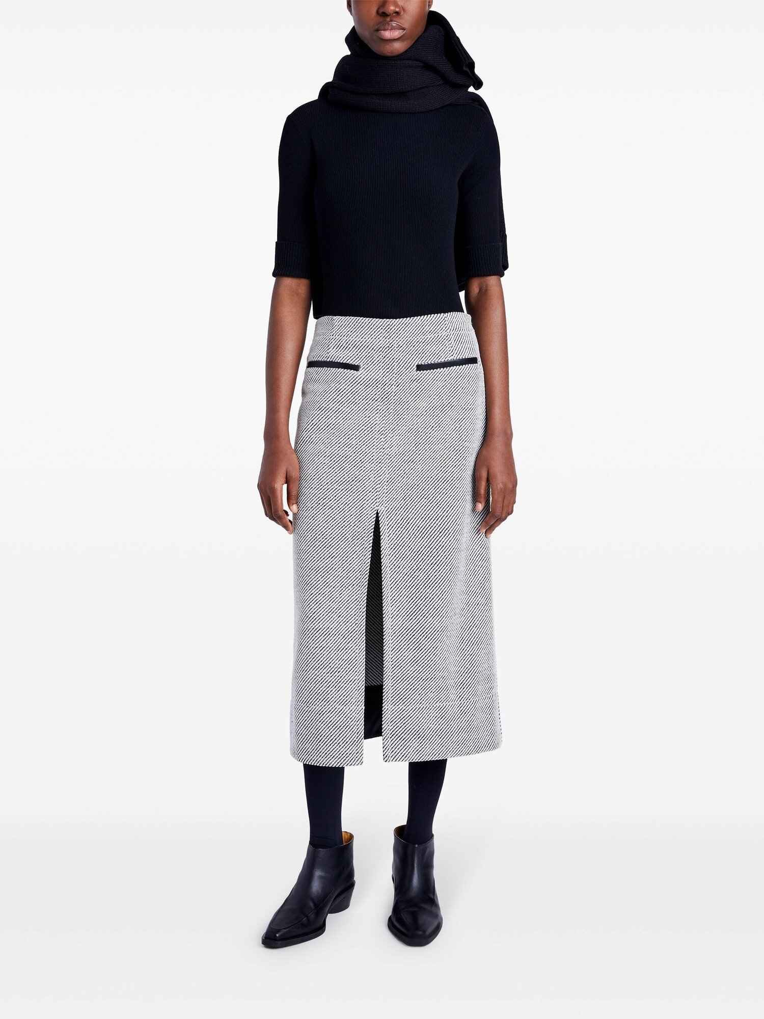 Юбка Proenza Schouler White Label Kingsley, размер 6, бежевый/белый — фото 1