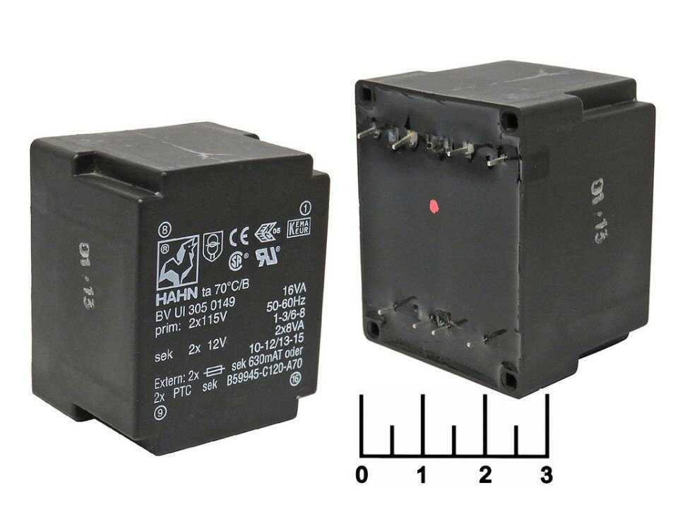 Трансформатор 2*12V 0.67A BVUI 305 0149