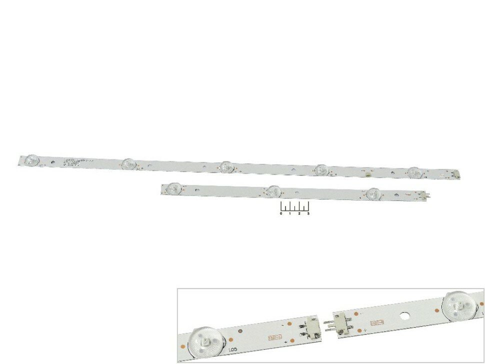 Светодиодный модуль 6V 81см 8LED с линзой JS-JP42DM082ED.007L (00813)/R72-42D04-010
