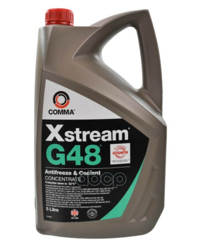 Антифриз Xstream® G48® концентрат зелёный 5л COMMA арт. XSG5L