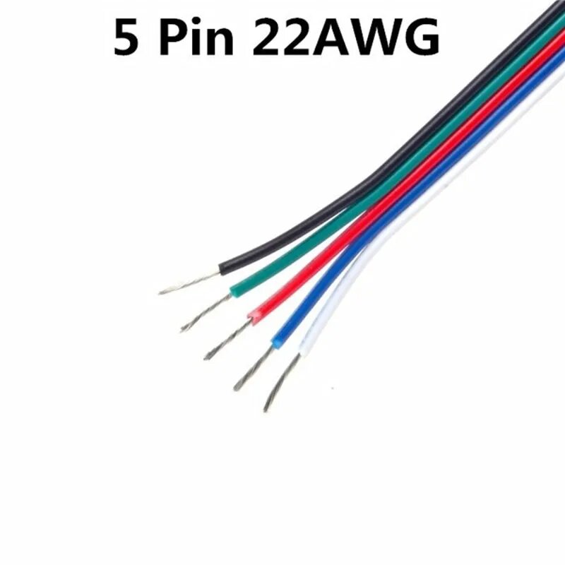 HEGUOGUO Удлинитель светодиодной ленты 2pin/4pin/5pin 10 m, RGBW wire