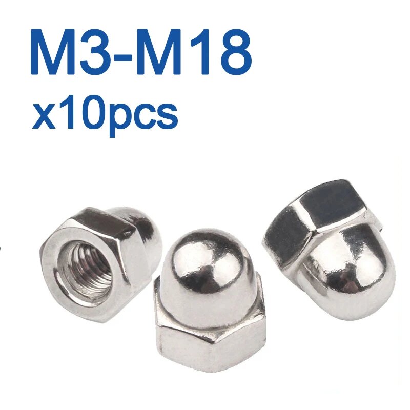 Колпачковые гайки из нержавеющей стали M3-M18 M3