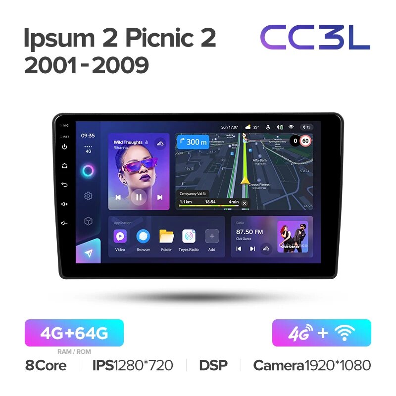 TEYES Тиайс CC3L WIFI Штатная магнитола For Тойота Ипсум 20 Пикник XM20 рестайлинг For Toyota Ipsum 2 Picnic 2 2001 - 2009 Android 36EQ + DSP 2DIN автомагнитола 2 DIN DVD GPS мультимедиа автомобиля головное устройство Ipsum 2 CC3L 64G