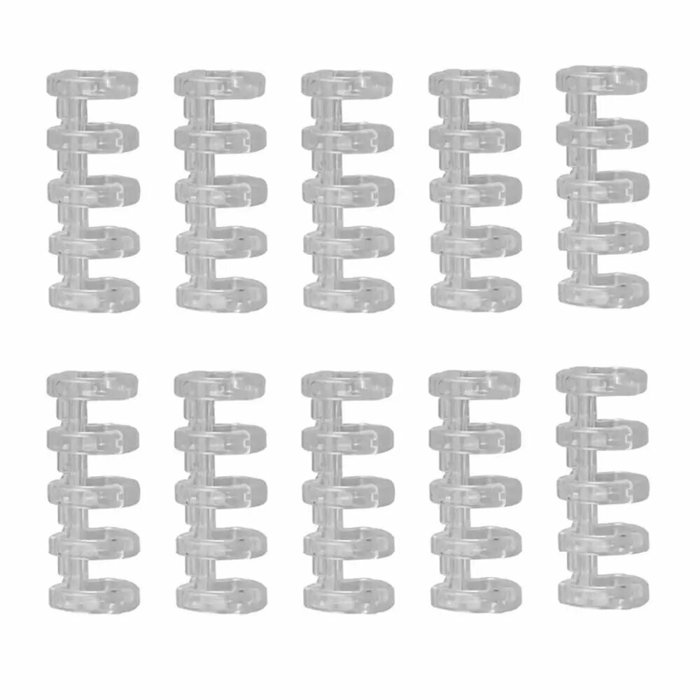 Переплетные кольца пластиковые 10 шт. transparent