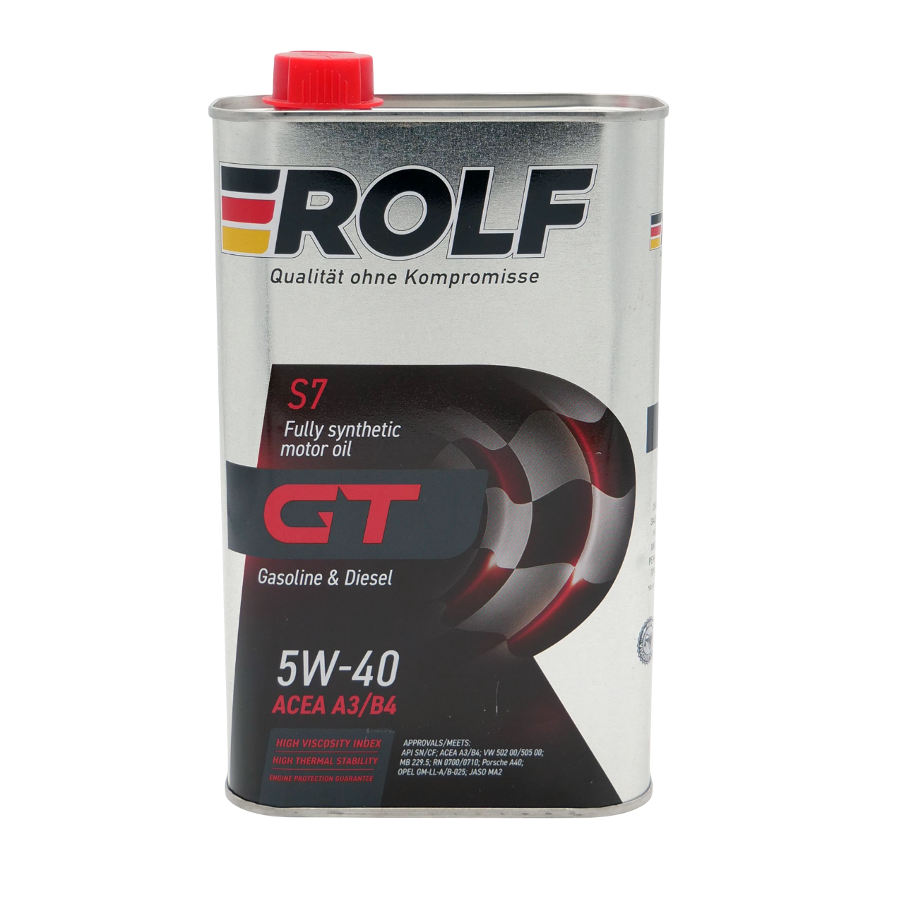 Масло моторное rolf gt sae 5w-40 api sn/cf синтетика 1л