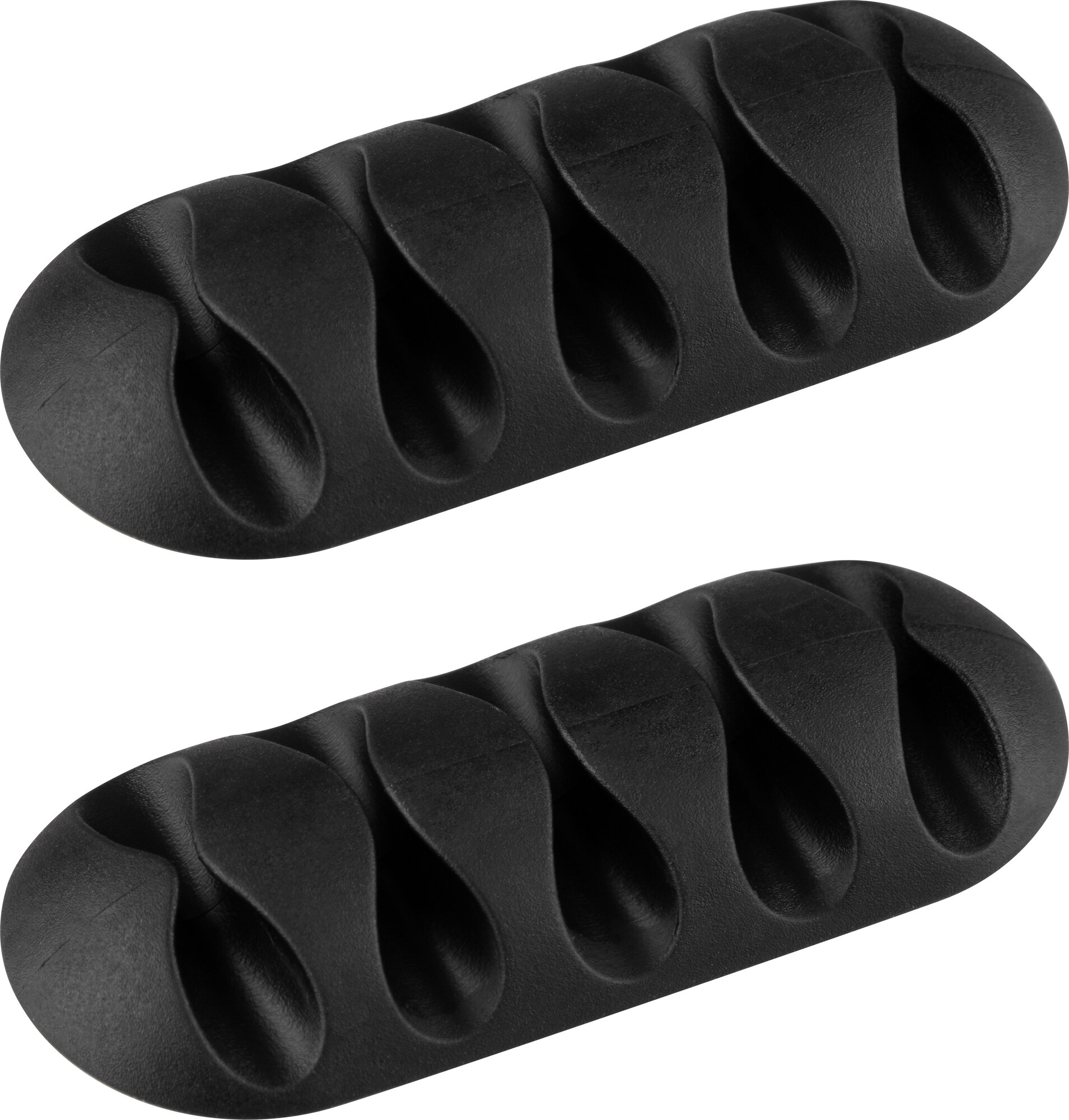 Держатели для 5 проводов на клейкой основе, цвет-черный, 2 шт