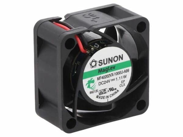 Вентилятор SUNON MF40202VX-1000U-A99, 24 В DC, 40 x 40 x 20 мм, подшипник Vapo, 18,3 куб. м/ч, 27,5 дБА