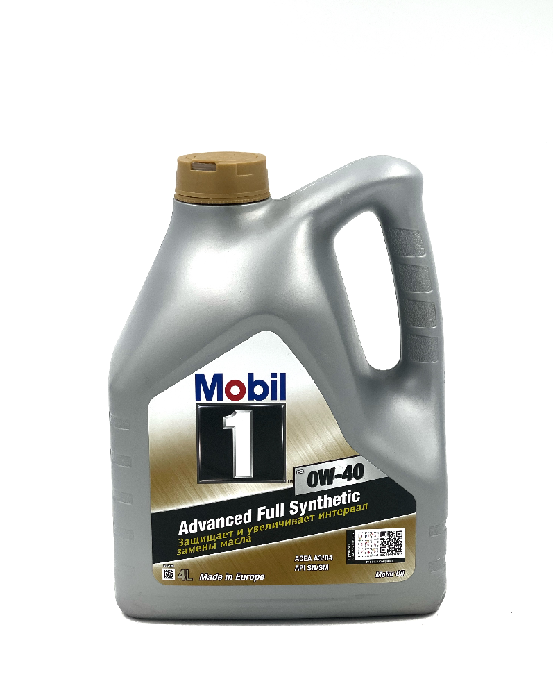 Масло моторное Mobil 1 0w-40, синтетическое, 4 литра, для авто