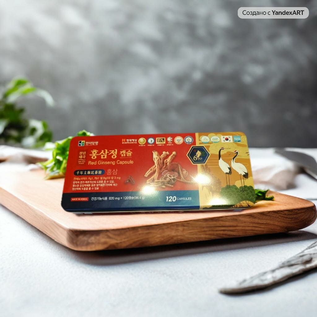 Женьшень, Кордицепс, Линьчжи, Рога Оленя, для здоровья, 120 Капсул