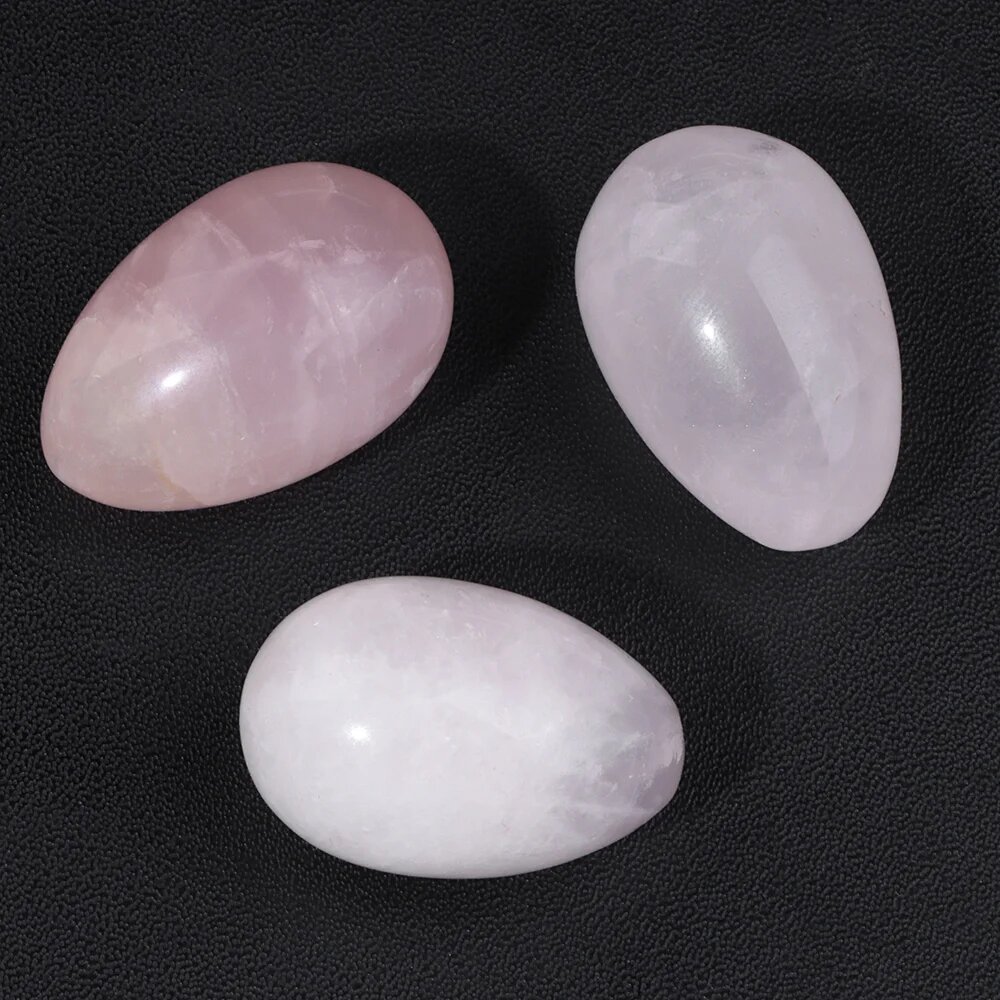 Каменная статуэтка яйцо 20*30 мм vinswet Розовый, 1pcs, 5 Rose quartz