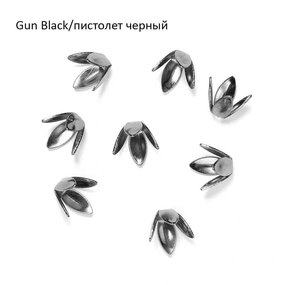 Металлические концевики Gun Black для бусин