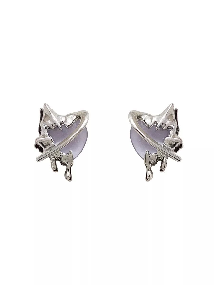 Серьги пусеты, стекло