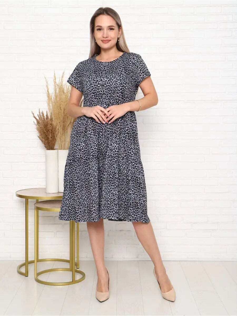 Платье трикотажное больших размеров