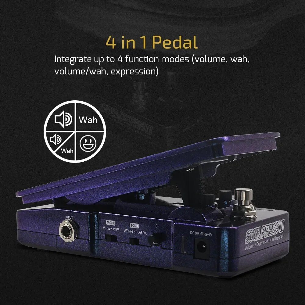 Hotone Soul Press II Wah/Volume/Expression Pedal
