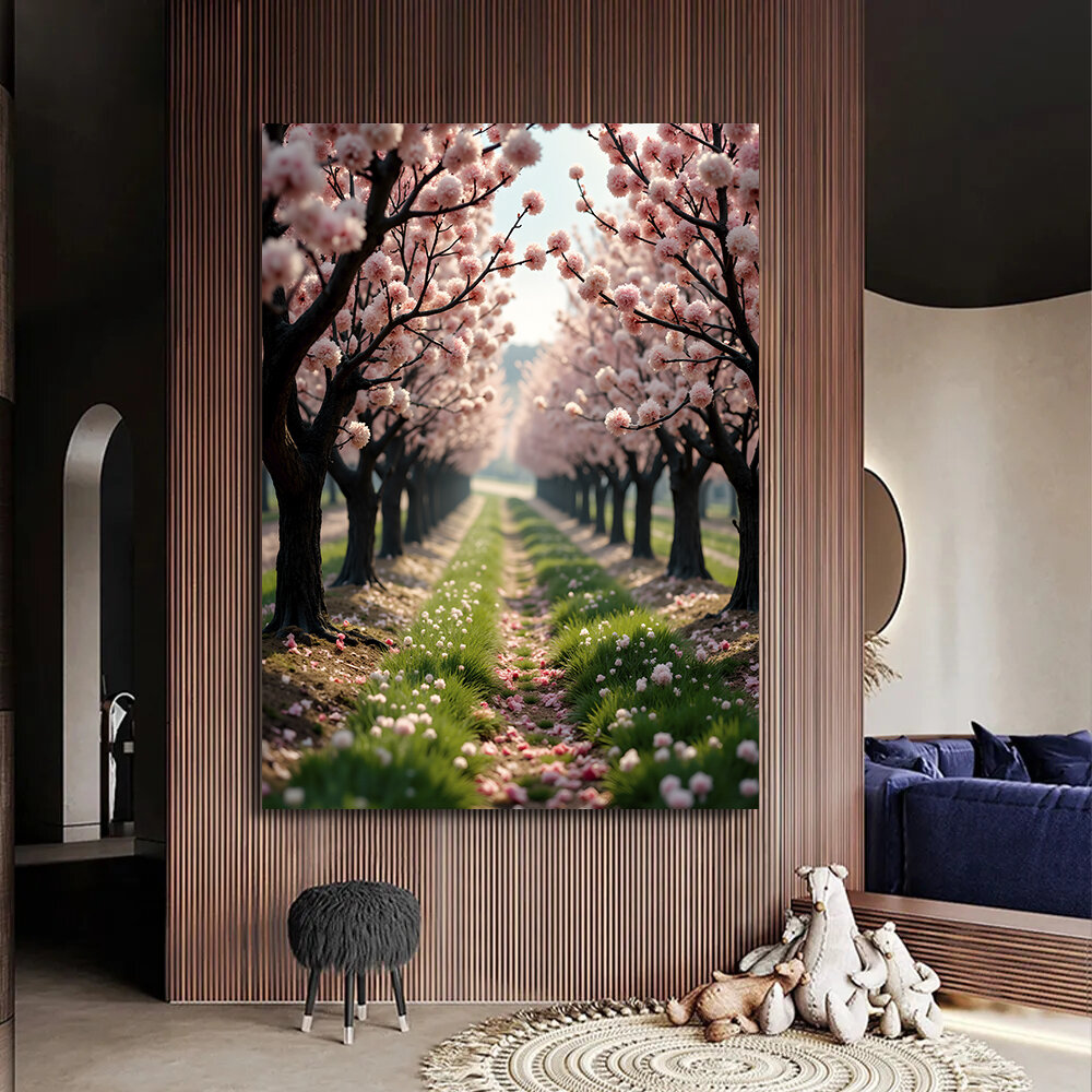 Картина природа / ЛЕС, пейзаж, интерьерный постер / на стену, 50х70 см, горы