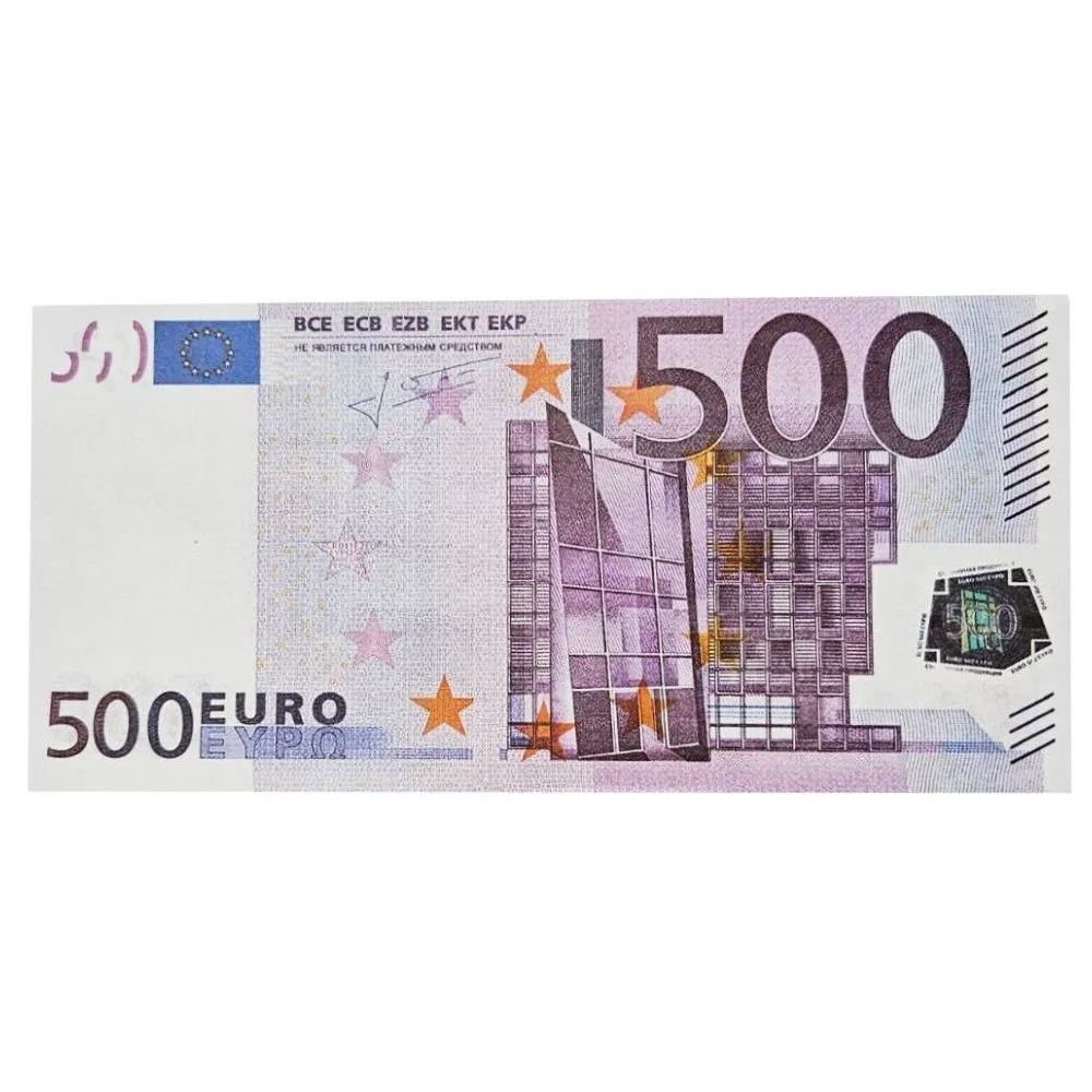 Деньги сувенирные/игрушечные Riota для выкупа невесты и игры, 500 евро, 100 шт.
