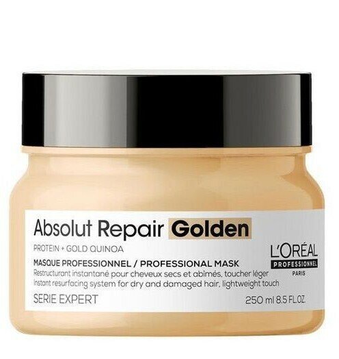 Loreal Absolut Repair Gold Quinua + Protein - Восстанавливающая маска с золотой текстурой 250 мл