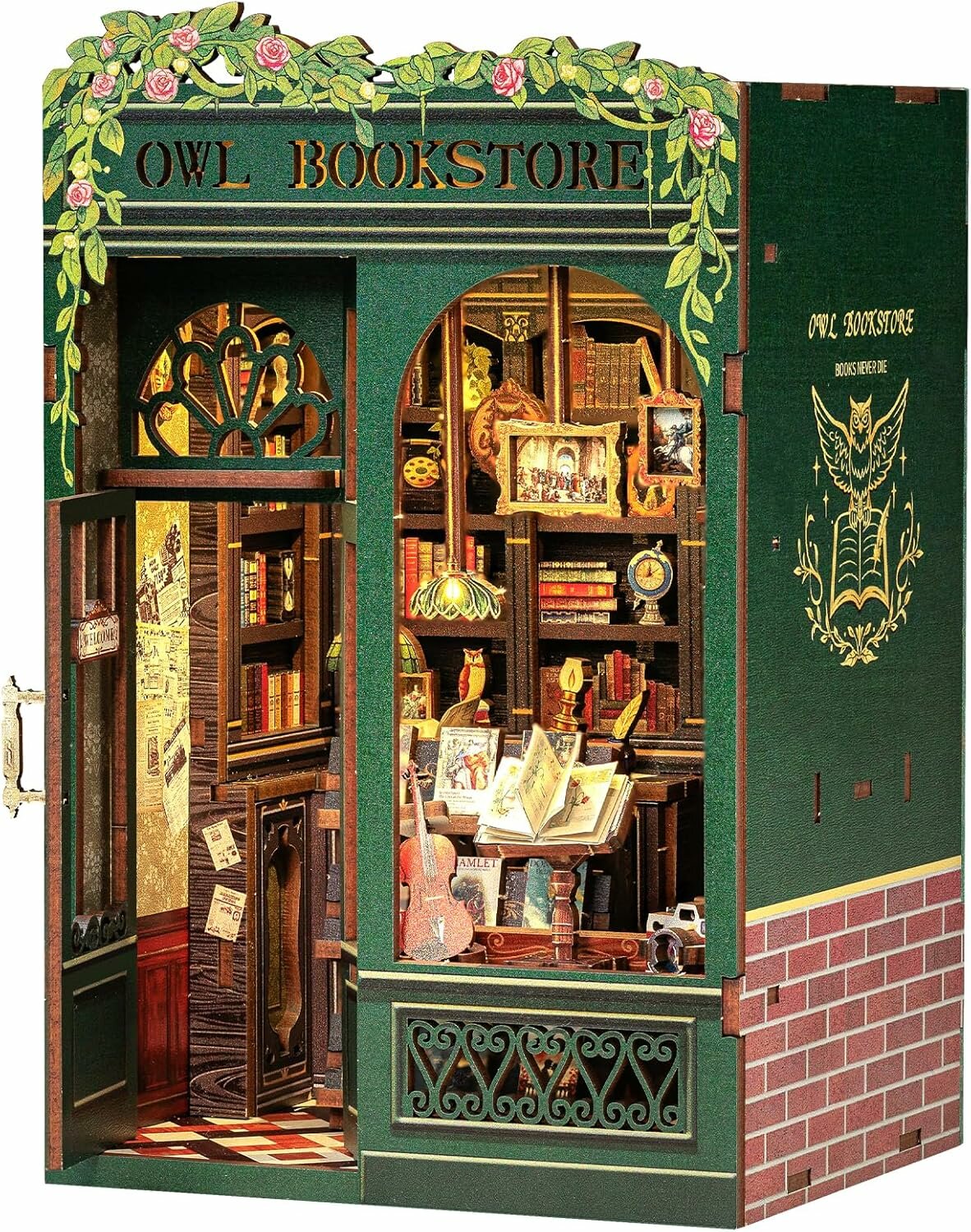 Румбокс Книжный интерьерный конструктор CUTEBEE - Набор для сборки Миниатюрная Библиотека - CQBSD02