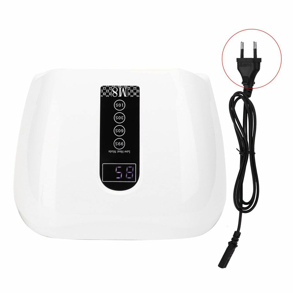 Светодиодная лампа для дизайна ногтей EU Plug 96W, безболезненная полимеризация гель-лака, УФ/светодиодная лампа, маникюрный инструмент, регулируемый 110-240 В