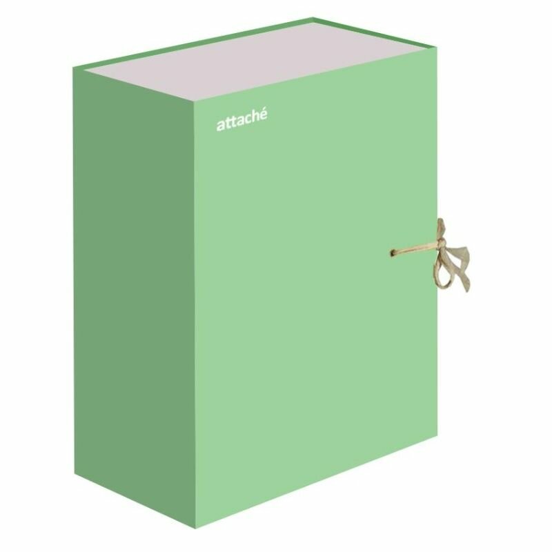Папка архивная Attache Bright Сolours А4 ламинированный картон, лайм 120 мм